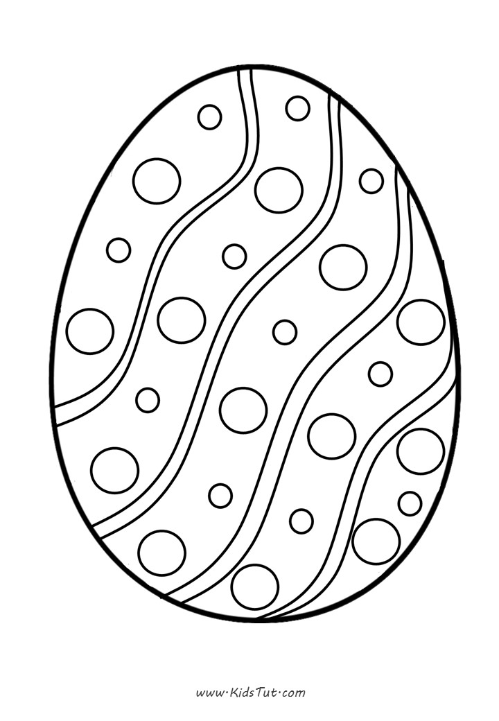 Fun and Easy Easter egg coloring pages for kids - KidsTut
