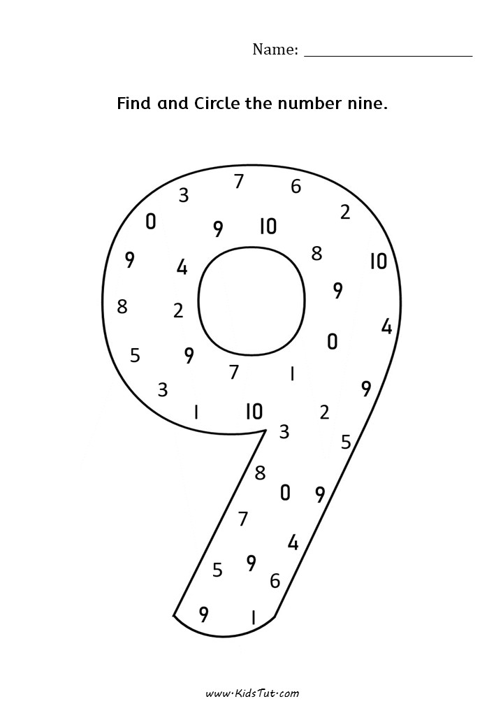 Number Search: Find and Circle Worksheets for kids - KidsTut