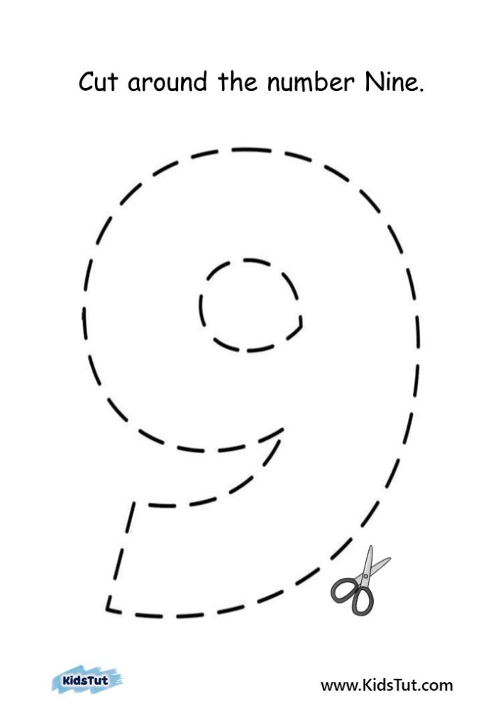 Free Number Cutting Worksheets for Kids - KidsTut