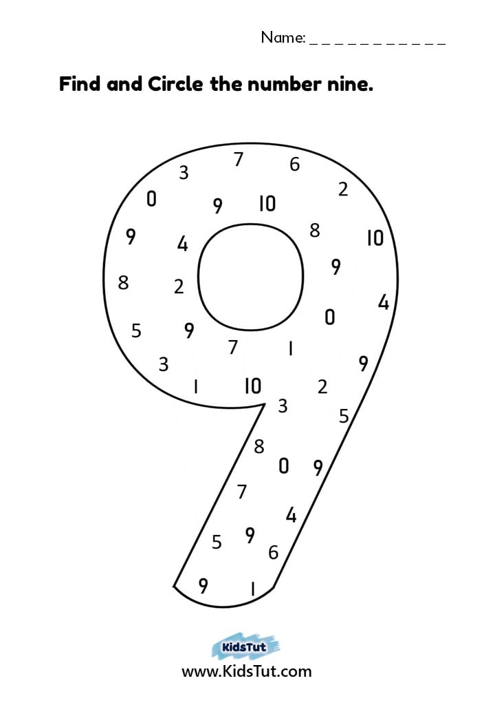 Number Search: Find and Circle Worksheets for kids - KidsTut