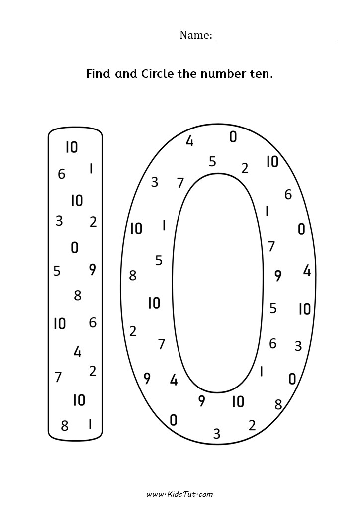 Number Search: Find and Circle Worksheets for kids - KidsTut