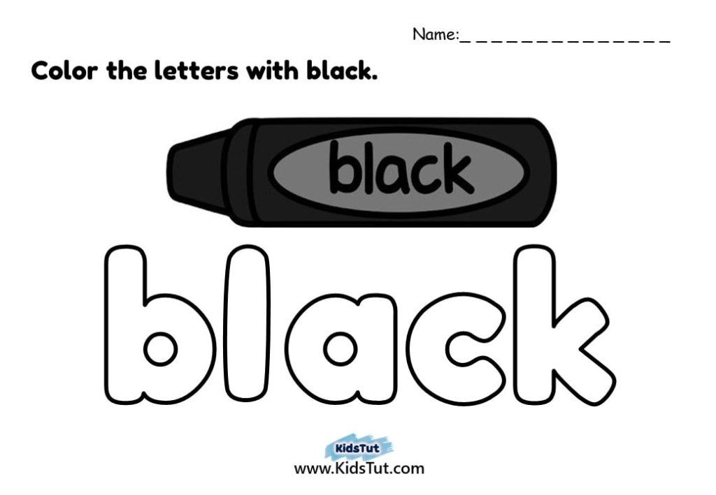 Free Color Name Coloring Worksheets for Kids - KidsTut