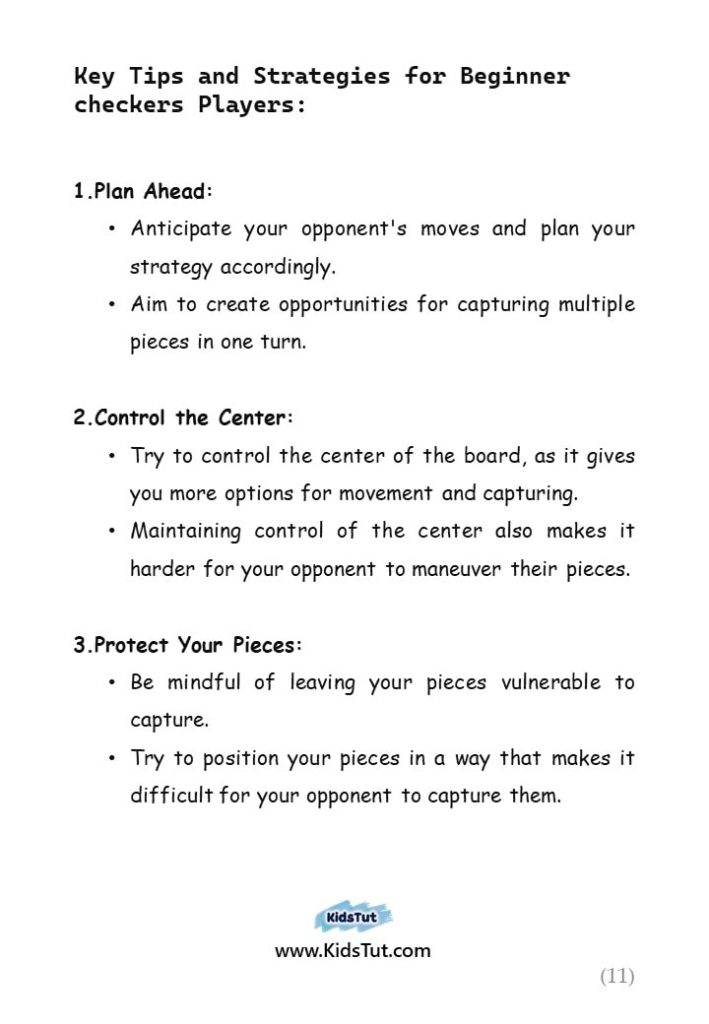 Mastering Checkers: Rules and Tips for kids - KidsTut