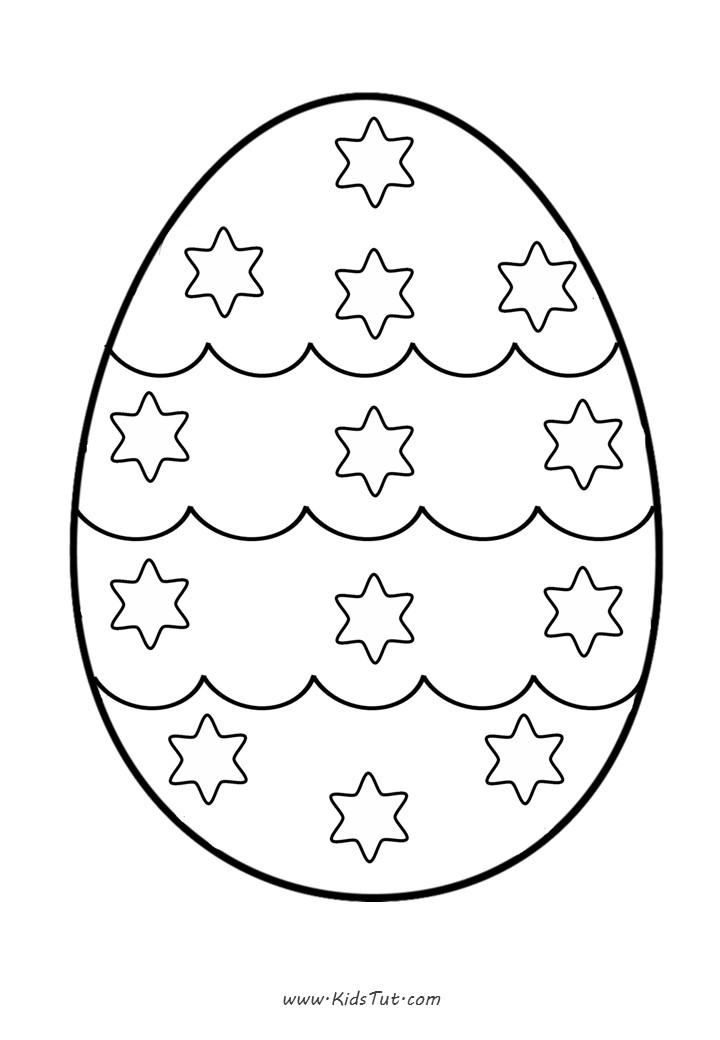 Fun and Easy Easter egg coloring pages for kids - KidsTut