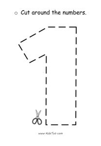 Free Number Cutting Worksheets for Kids - KidsTut