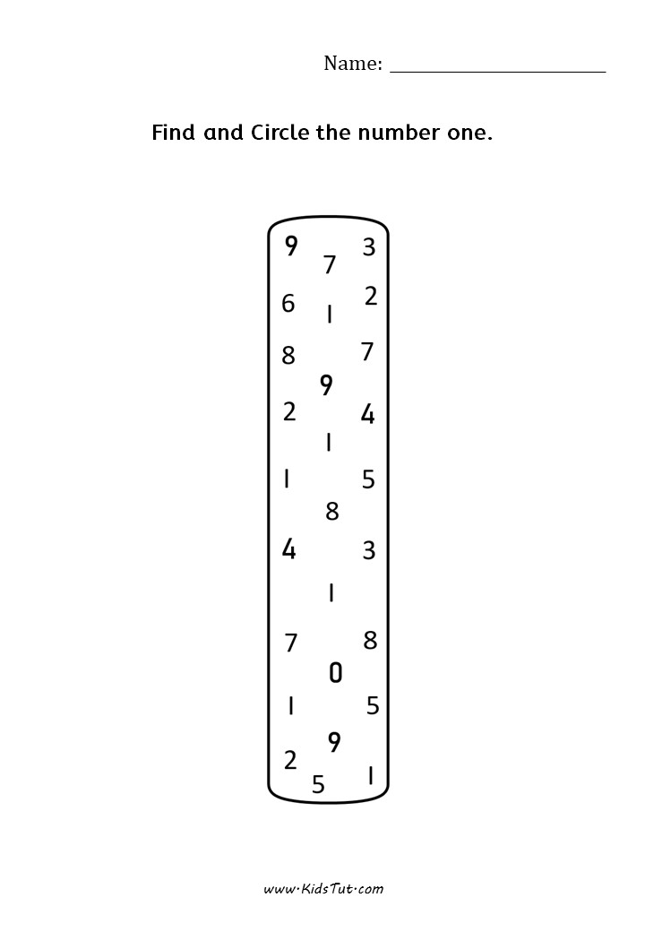Number Search: Find and Circle Worksheets for kids - KidsTut