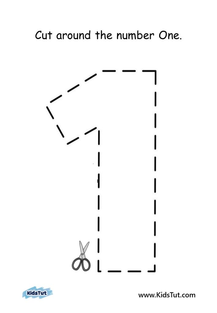 Free Number Cutting Worksheets for Kids - KidsTut