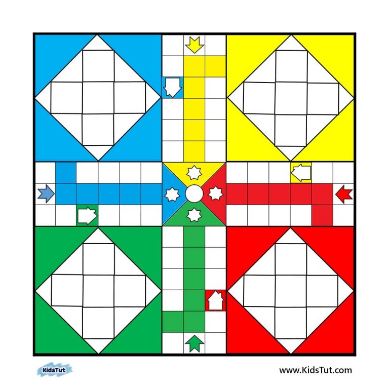 Free Ludo Game Board Templates & Instructions - KidsTut