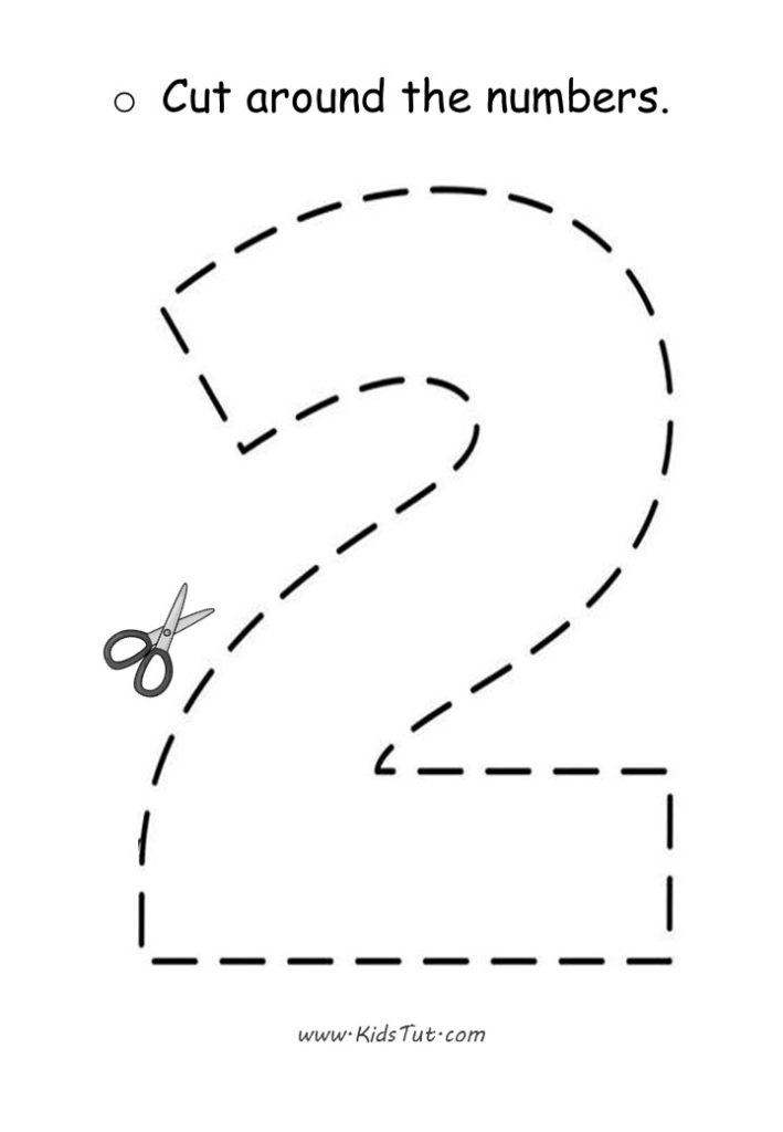 Free Number Cutting Worksheets for Kids - KidsTut