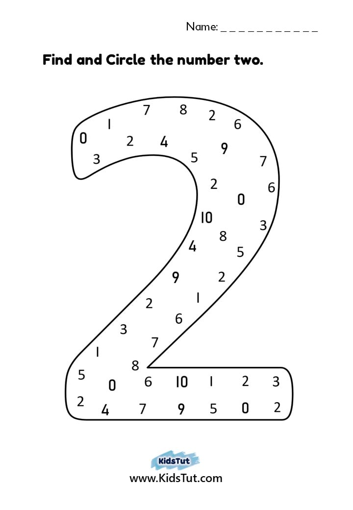Number Search: Find and Circle Worksheets for kids - KidsTut