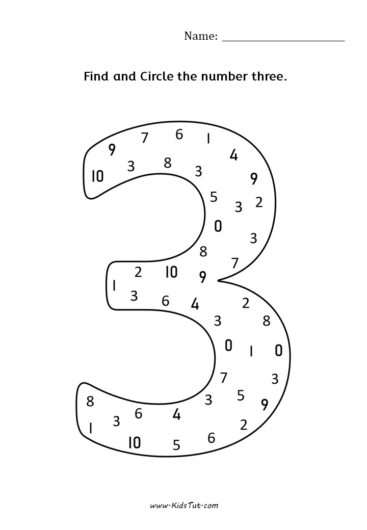 Number Search: Find and Circle Worksheets for kids - KidsTut