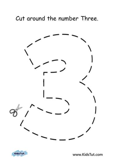Free Number Cutting Worksheets for Kids - KidsTut