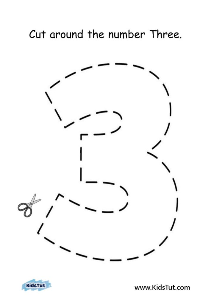 Free Number Cutting Worksheets for Kids - KidsTut