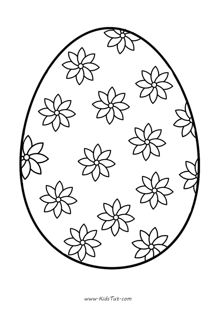Fun and Easy Easter egg coloring pages for kids - KidsTut