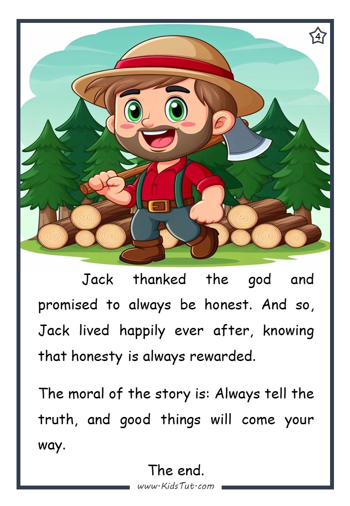 Story Time: The Honest Woodcutter - KidsTut