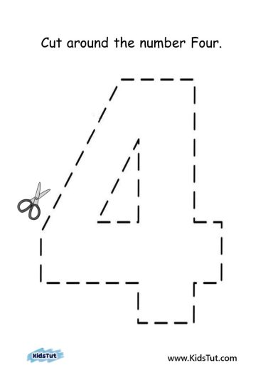 Free Number Cutting Worksheets for Kids - KidsTut