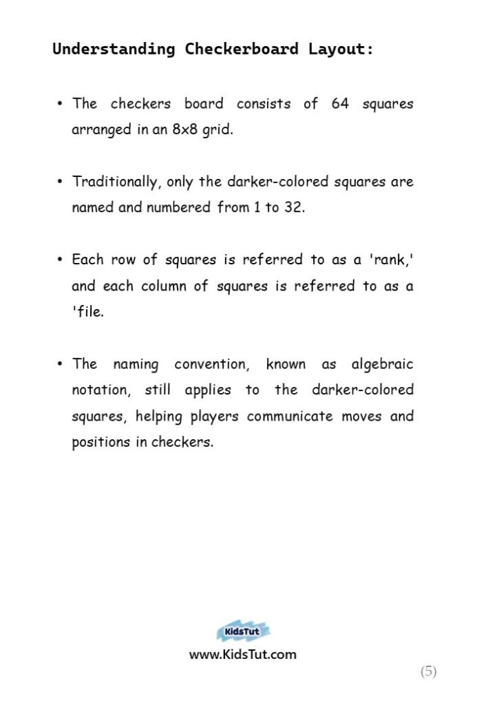 Mastering Checkers: Rules and Tips for kids - KidsTut