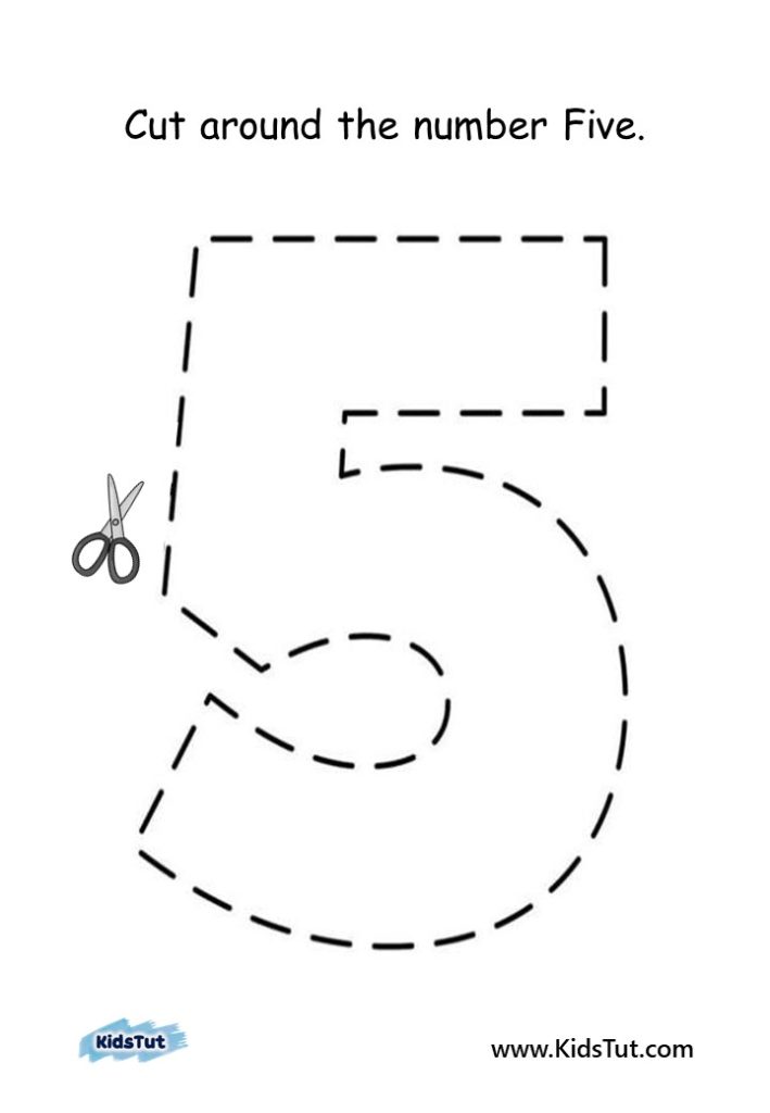 Free Number Cutting Worksheets for Kids - KidsTut