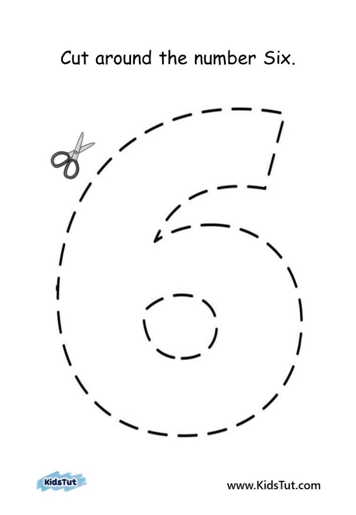 Free Number Cutting Worksheets for Kids - KidsTut