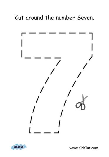 Free Number Cutting Worksheets for Kids - KidsTut