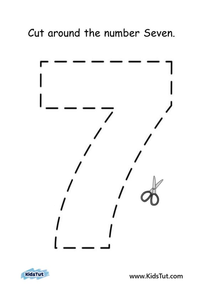 Free Number Cutting Worksheets for Kids - KidsTut