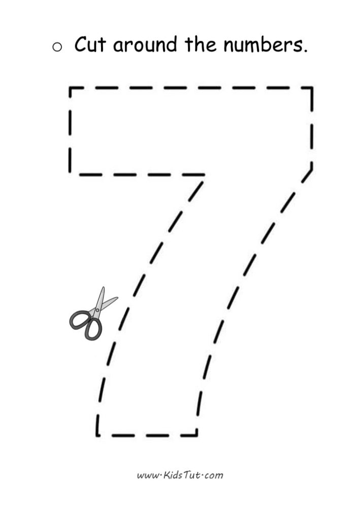 Free Number Cutting Worksheets for Kids - KidsTut