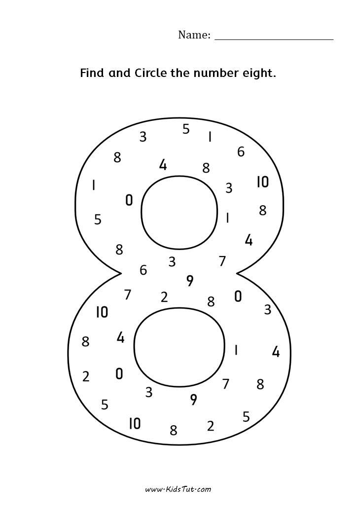 Number Search: Find and Circle Worksheets for kids - KidsTut