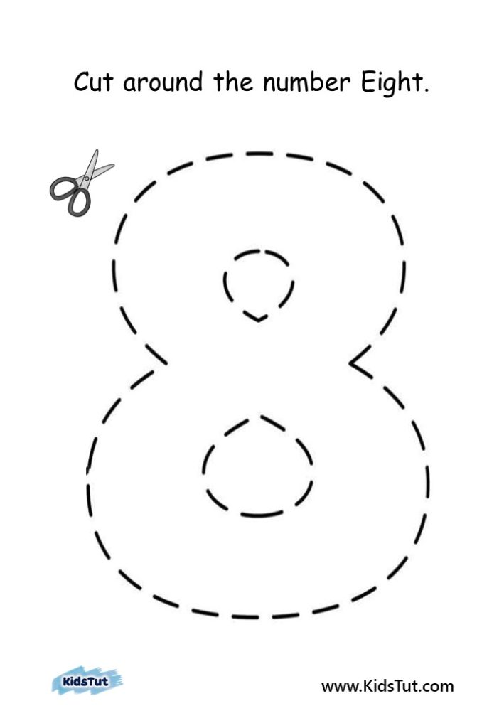 Free Number Cutting Worksheets for Kids - KidsTut