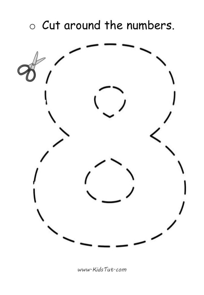 Free Number Cutting Worksheets for Kids - KidsTut