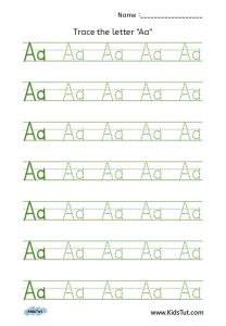 Free Trace the Letters Worksheets for Kids - KidsTut