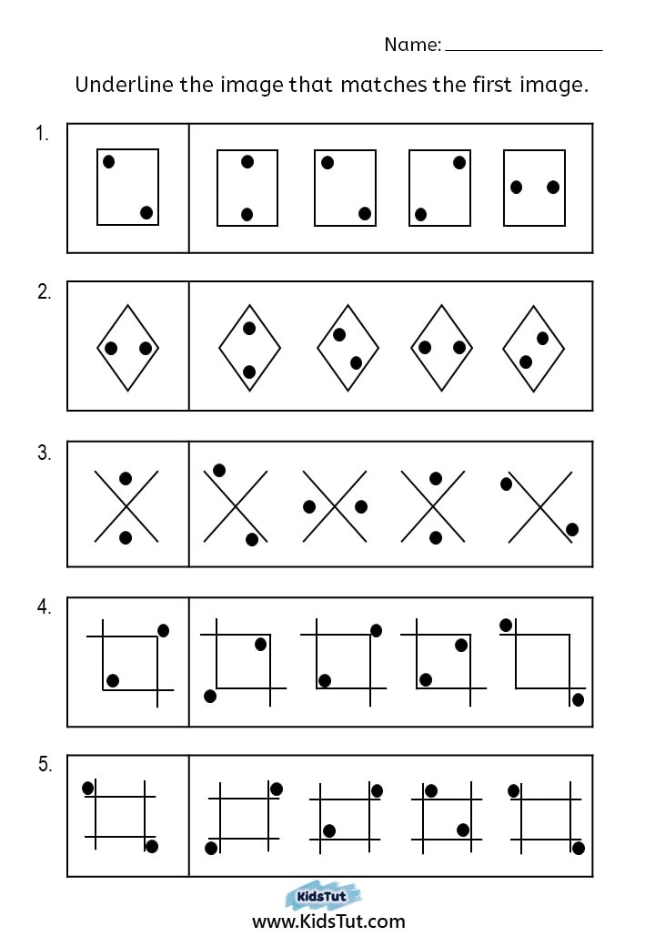 Easy Visual Perception Worksheets for Kids - KidsTut