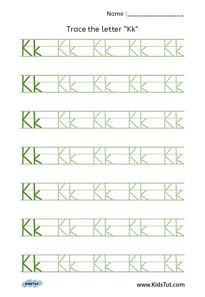 Free Trace the Letters Worksheets for Kids - KidsTut