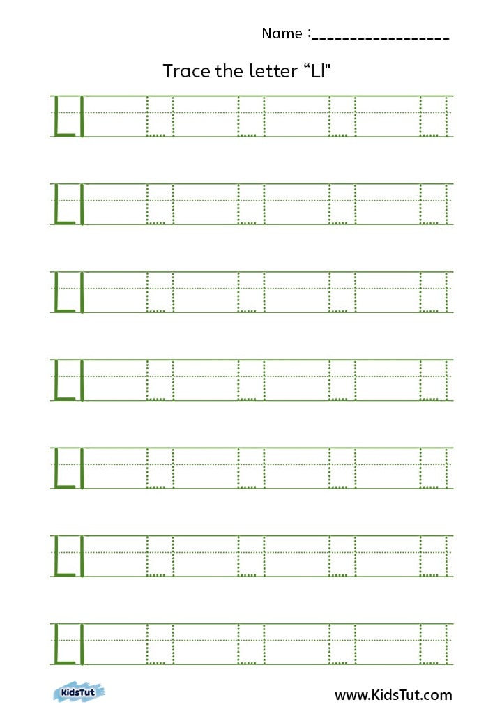 Free Trace the Letters Worksheets for Kids - KidsTut