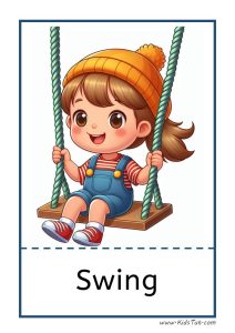 50 Simple Action Verbs cards for kids - KidsTut