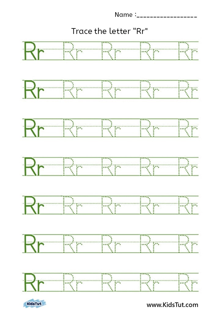 Free Trace the Letters Worksheets for Kids - KidsTut