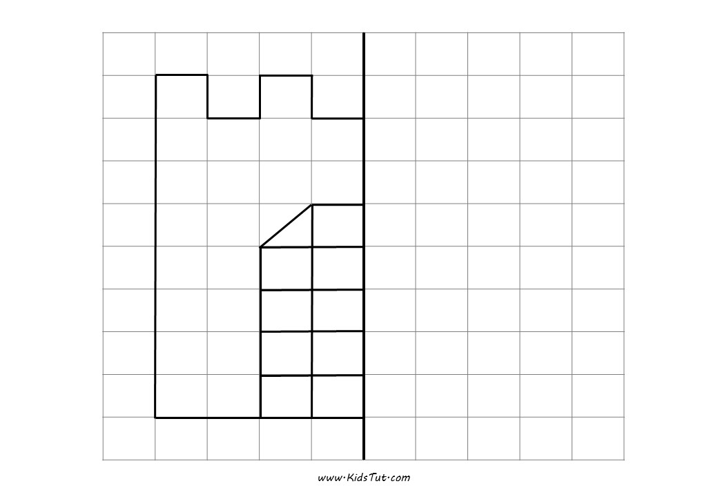 Simple Symmetry Drawing Worksheets for kids - KidsTut