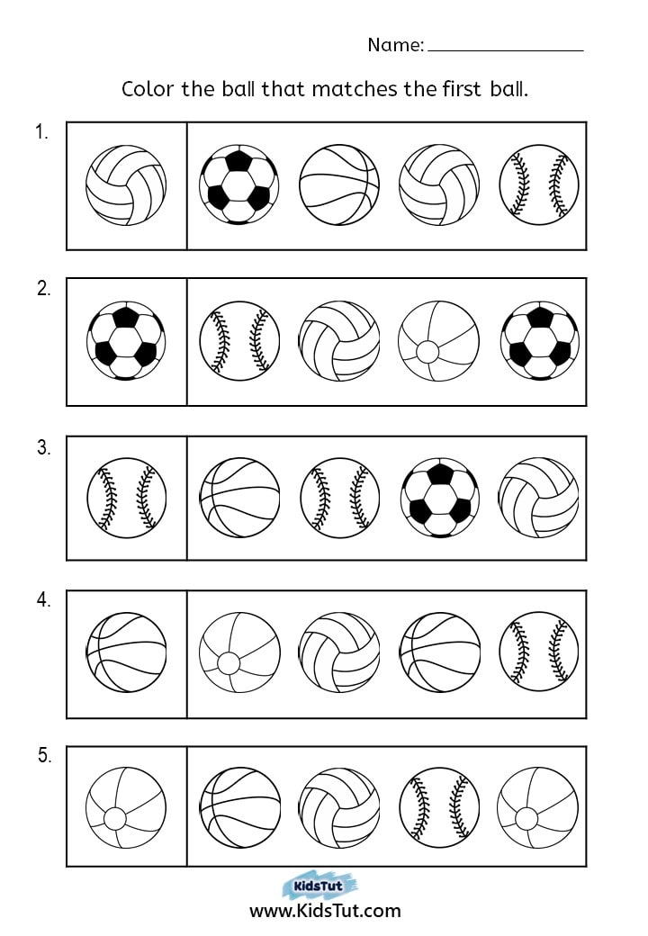 Easy Visual Perception Worksheets for Kids - KidsTut
