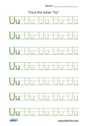 Free Trace the Letters Worksheets for Kids - KidsTut