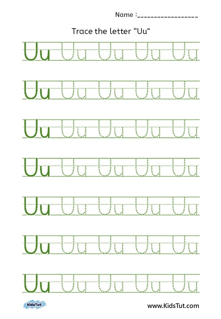 Free Trace the Letters Worksheets for Kids - KidsTut