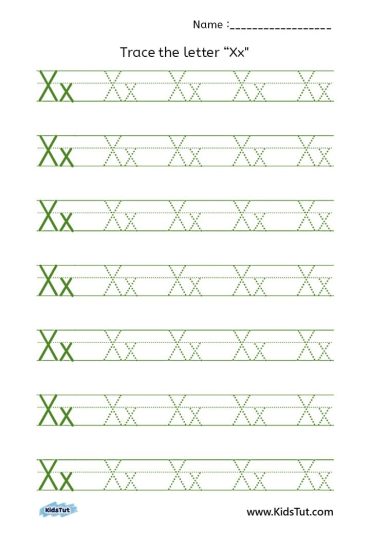 Free Trace the Letters Worksheets for Kids - KidsTut