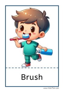 50 Simple Action Verbs cards for kids - KidsTut