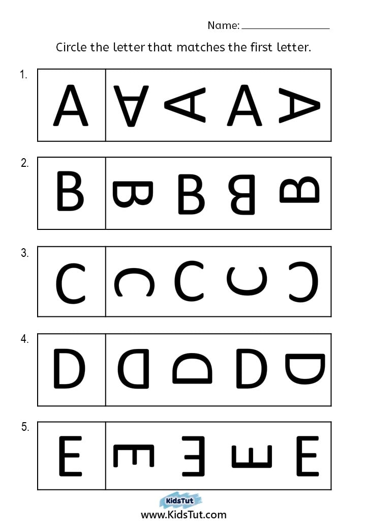 Easy Visual Perception Worksheets for Kids - KidsTut
