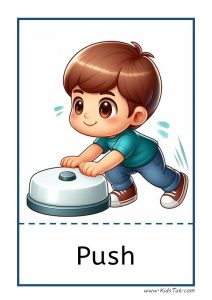 50 Simple Action Verbs cards for kids - KidsTut