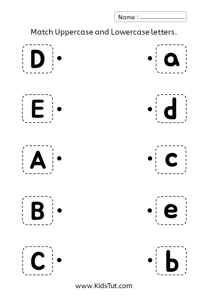 Match the Uppercase and Lowercase letters - KidsTut