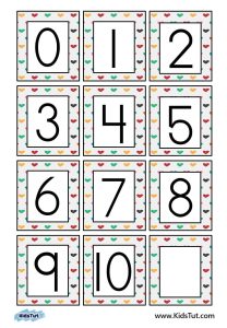 Free Colorful 1-10 Number Charts for Kids - KidsTut