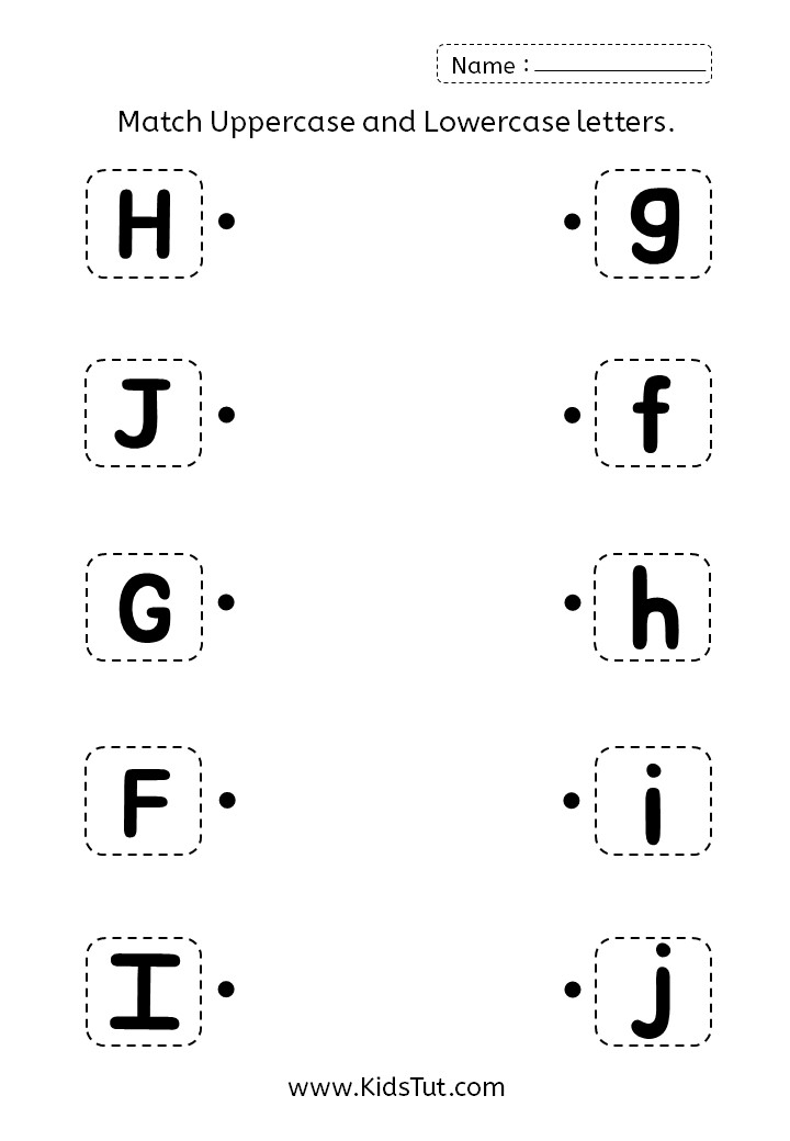 Match the Uppercase and Lowercase letters - KidsTut