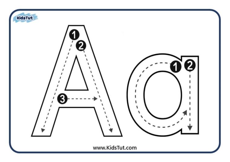 Free Alphabet Handwriting Practice cards for kids - KidsTut