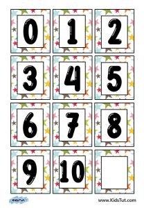 Free Colorful 1-10 Number Charts for Kids - KidsTut