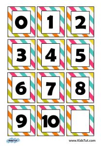 Free Colorful 1-10 Number Charts for Kids - KidsTut