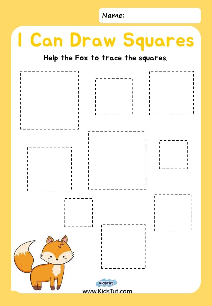 Shape Tracing workbook for kids: I can draw Shapes - KidsTut